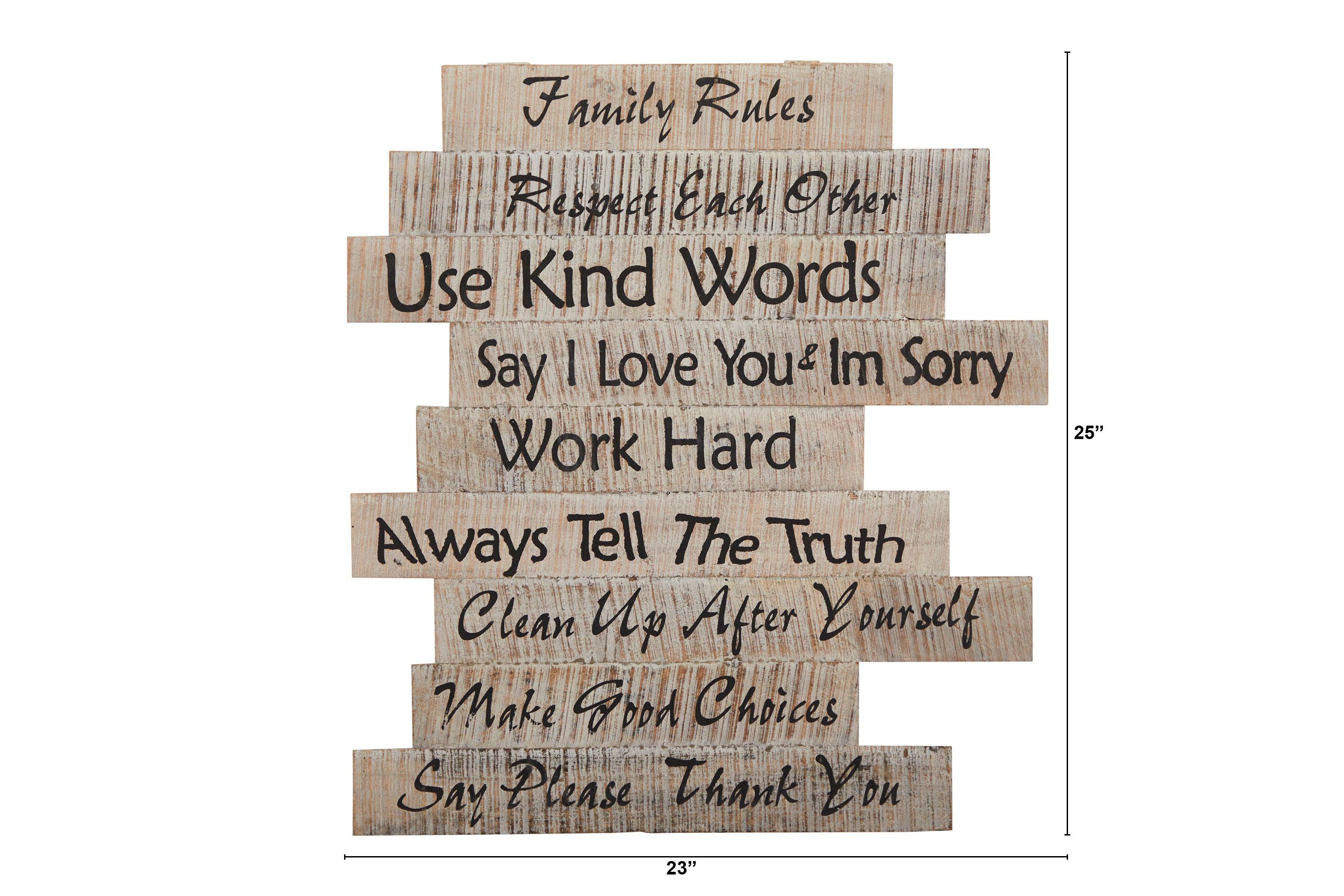 Nearly Natural 25-Inch Farmhouse Wood Inspirational Wall Art Decor | Belk