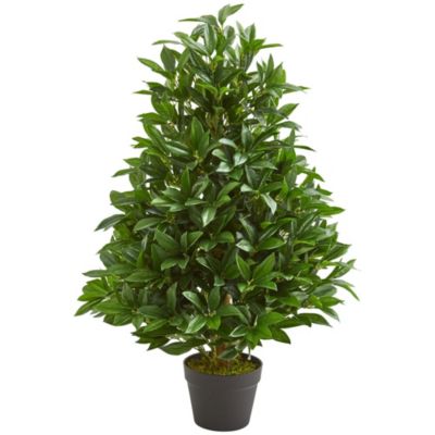 Nearly Natural 3-Foot Bay Leaf Artificial Topiary Tree UV Resistant ...