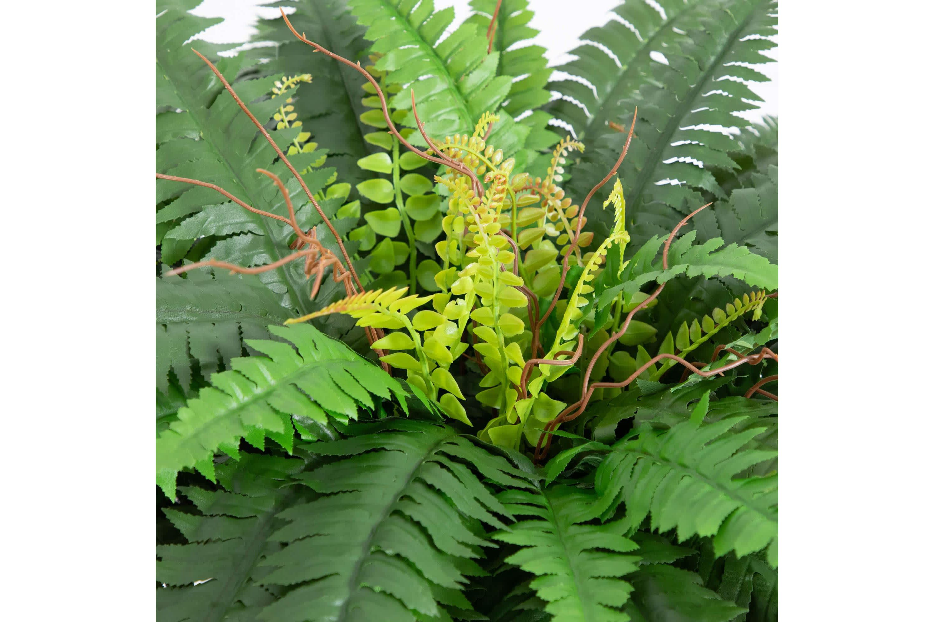 Nearly Natural 32-Inch Artificial Double Boston Fern in Handmade ...