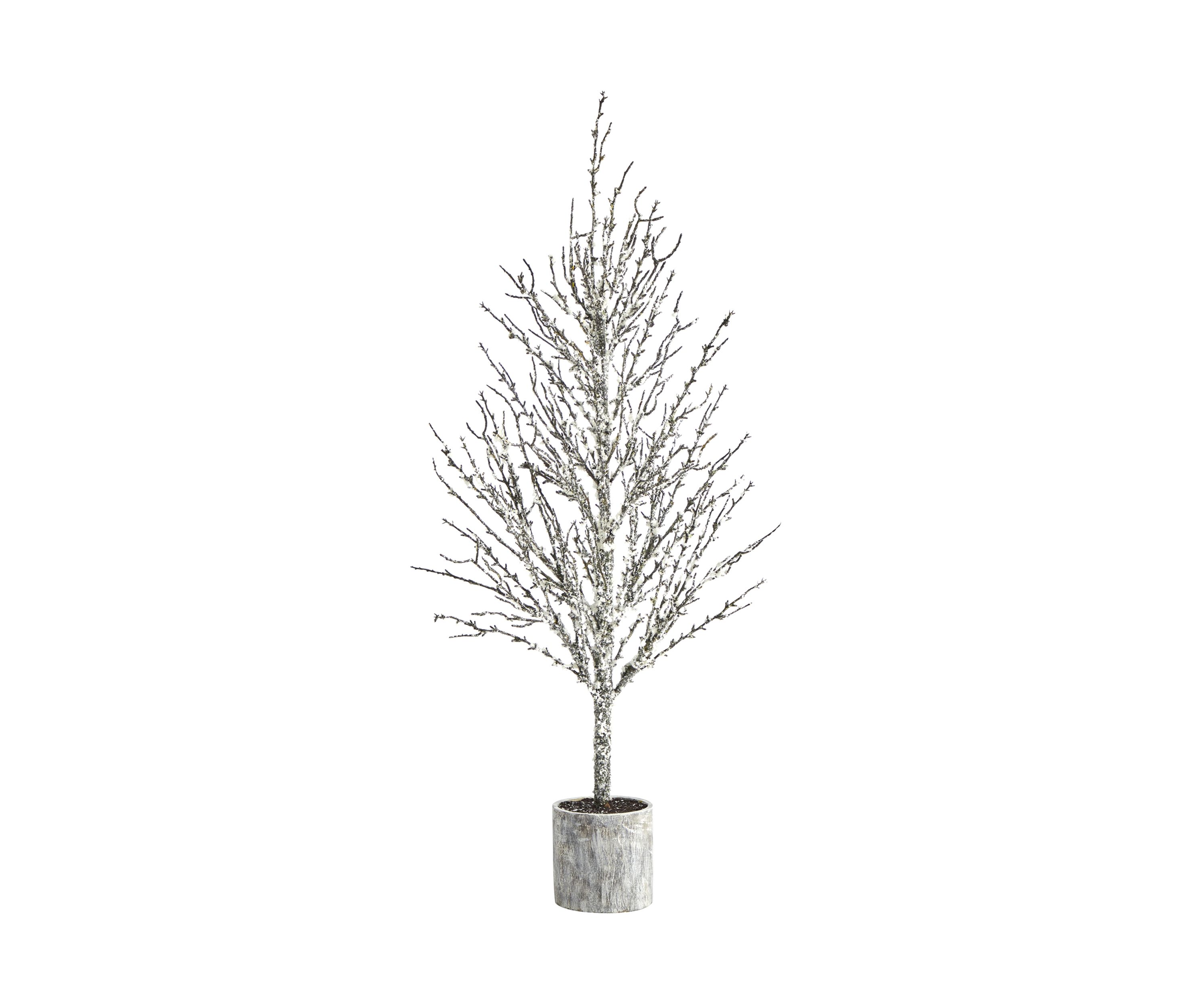 Nearly Natural 4 Foot Snowed Twig Tree in Decorative Planter | Belk