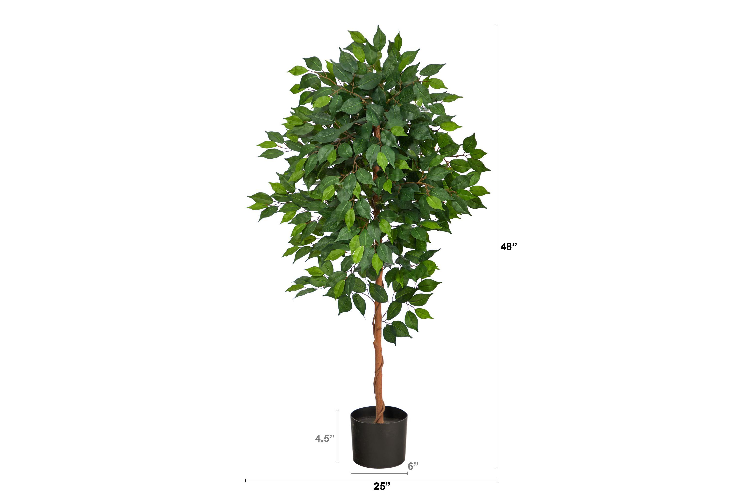 Nearly Natural 4-Foot Ficus Artificial Tree | Belk
