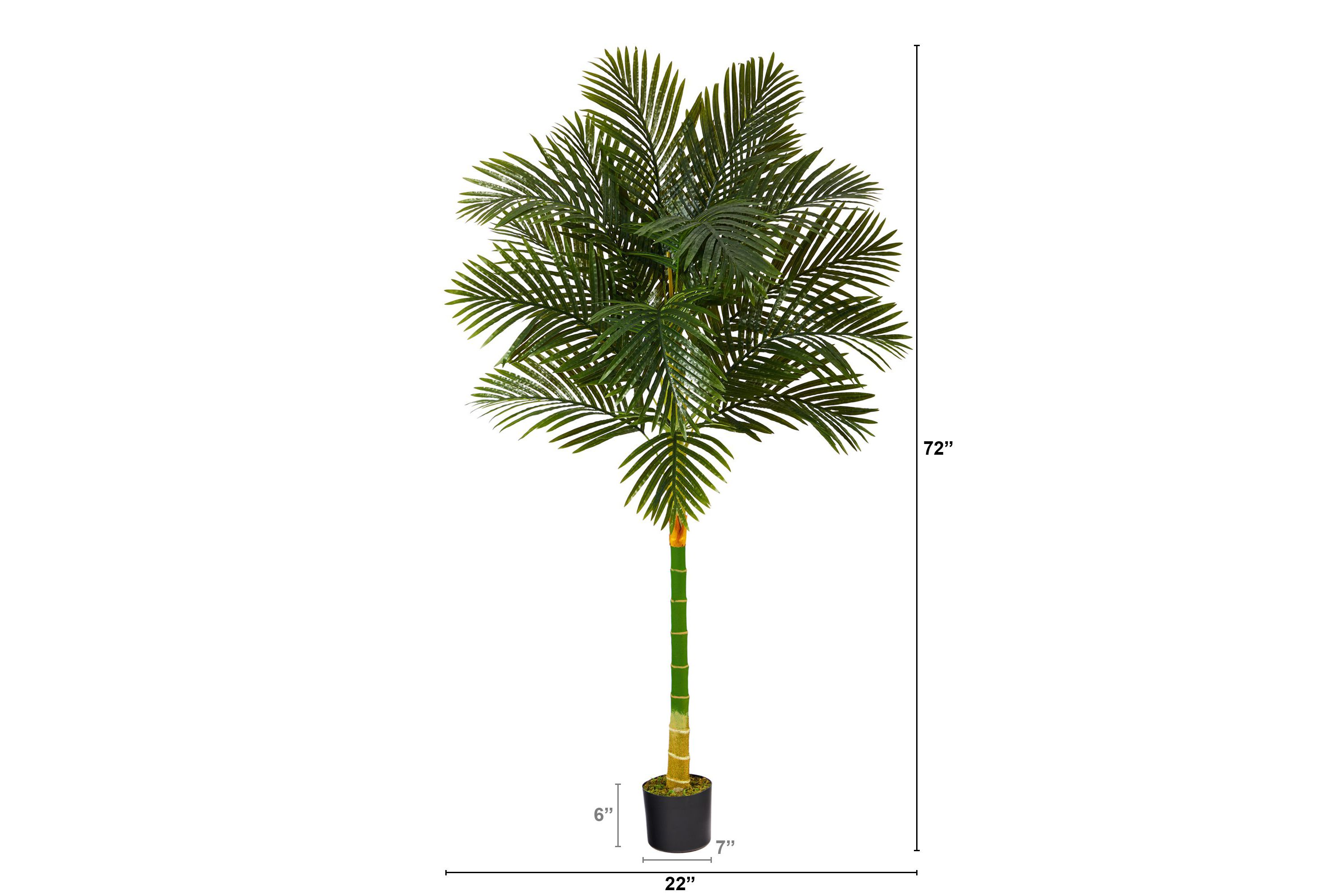Nearly Natural 6-Foot Golden Cane Artificial Palm Tree | Belk