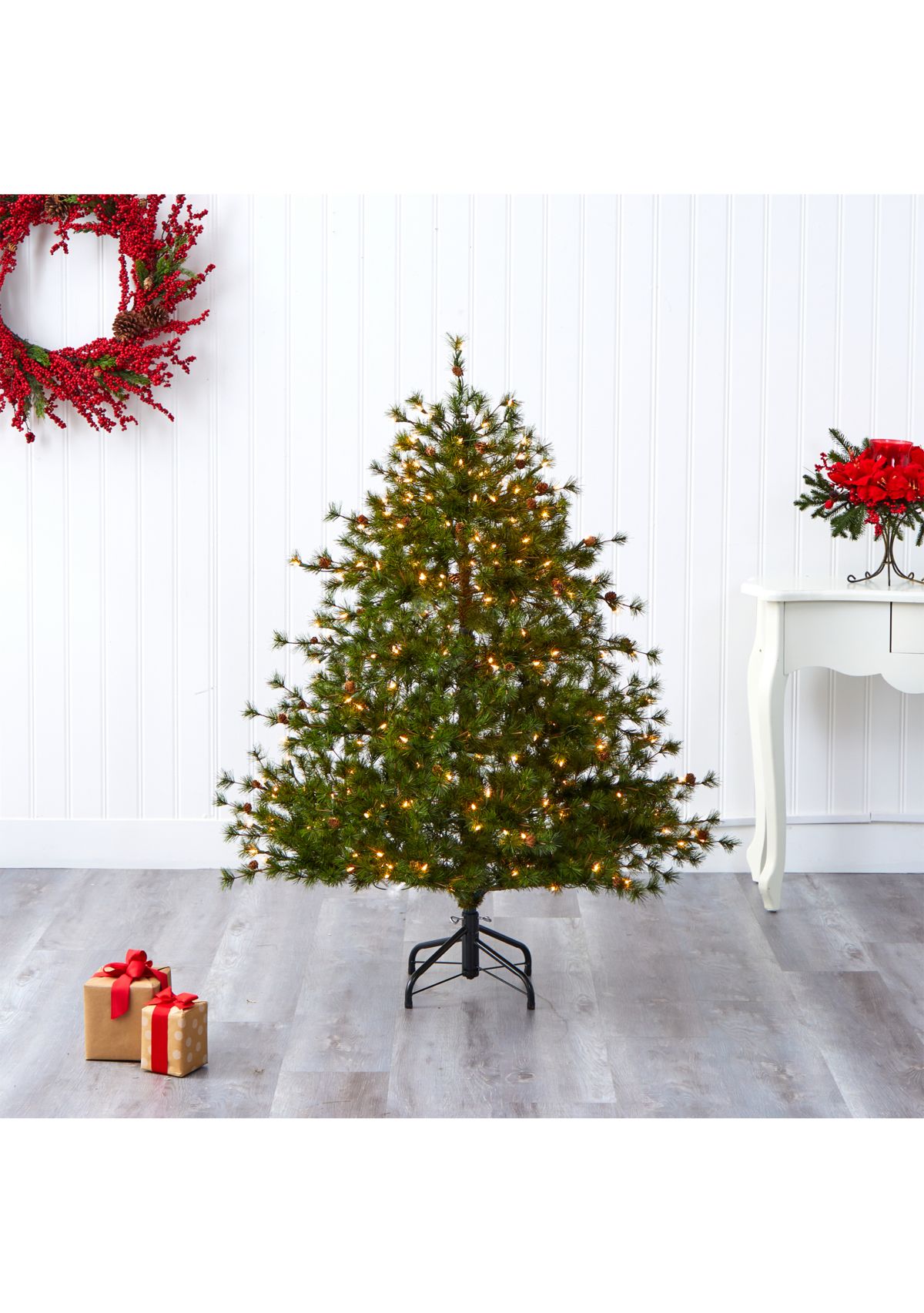 Nearly Natural 5 Foot Colorado Mountain Pine Artificial Christmas Tree ...