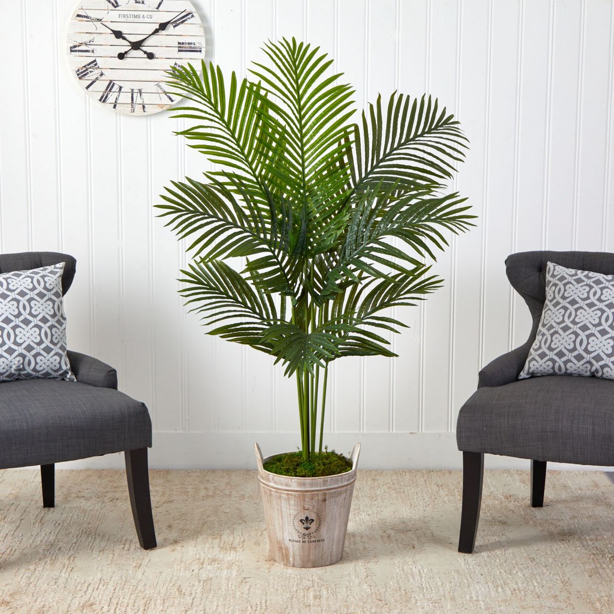 Nearly Natural 5-Foot Paradise Palm Artificial Tree in Farmhouse ...