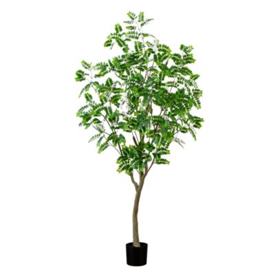 Nearly Natural 7ft. Artificial Greco Citrus Tree with Real Touch Leaves ...