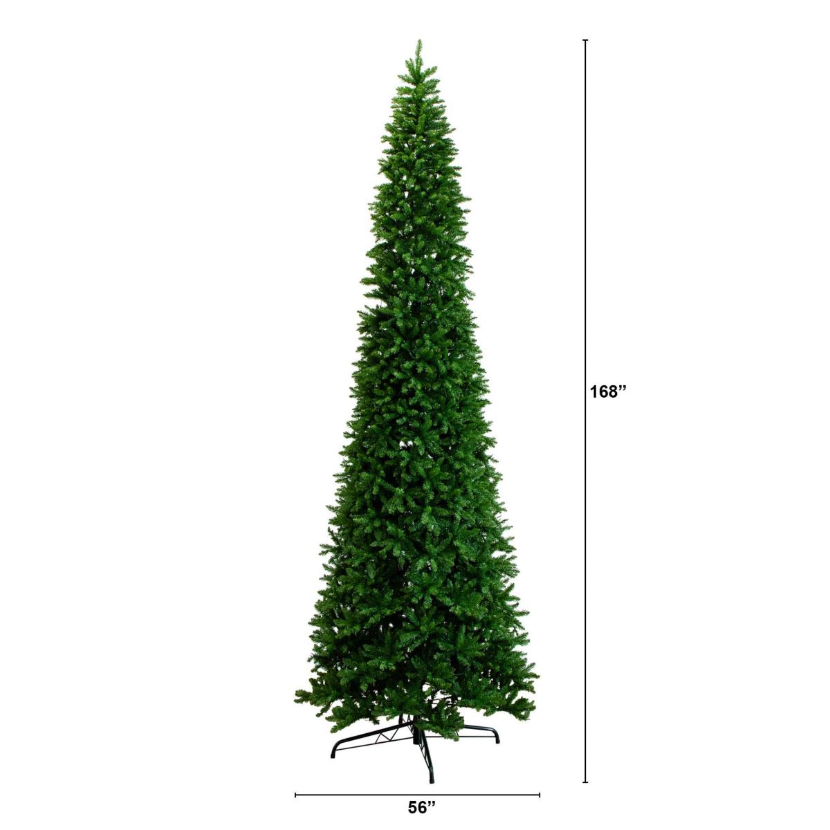Nearly Natural 14ft. Artificial Slim Green Mountain Pine Christmas Tree ...