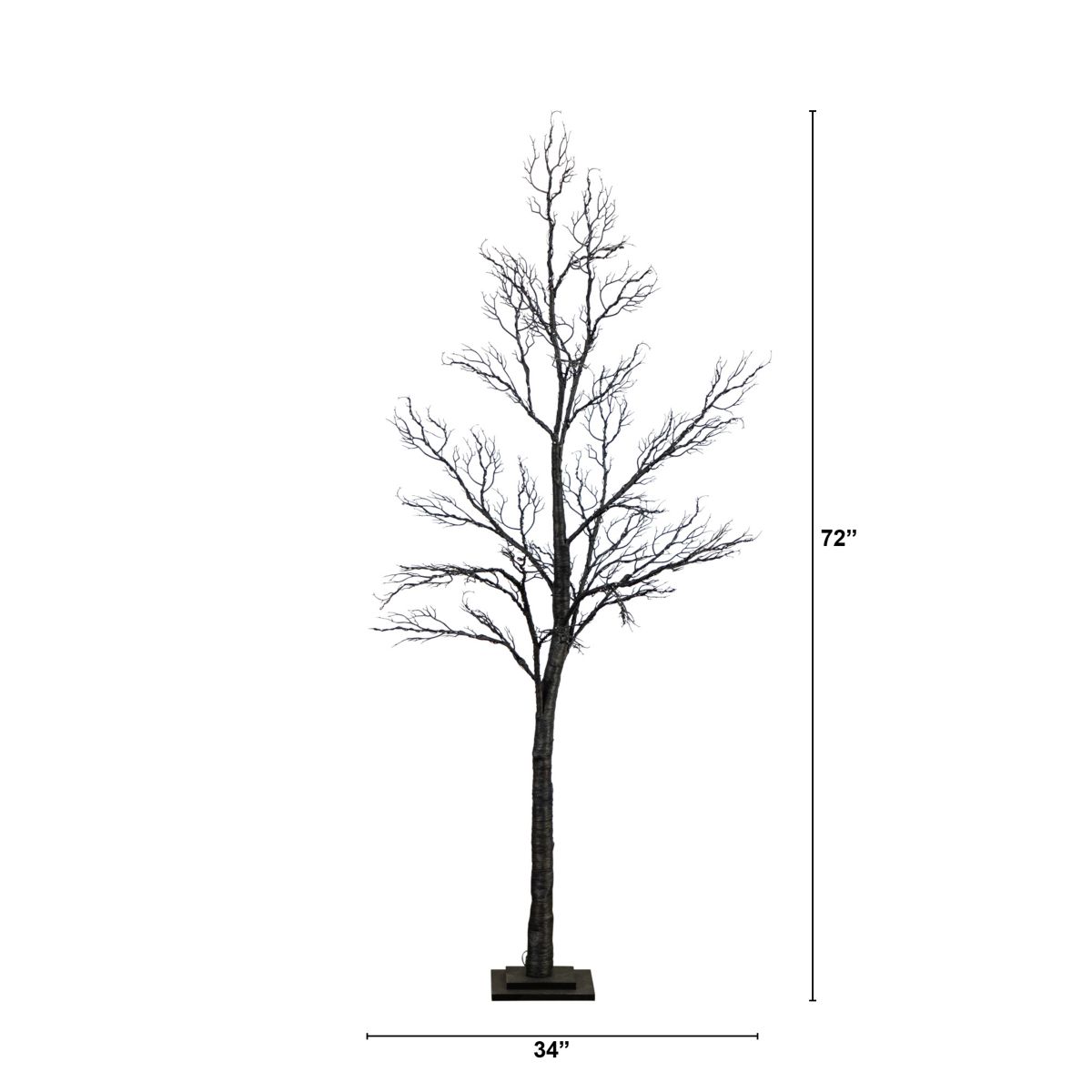 Nearly Natural 6ft. Pre-Lit Halloween Minimalist Twig Artificial Fall ...