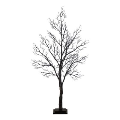 Nearly Natural 4-Foot Pre-Lit Halloween Minimalist Twig Artificial Fall ...