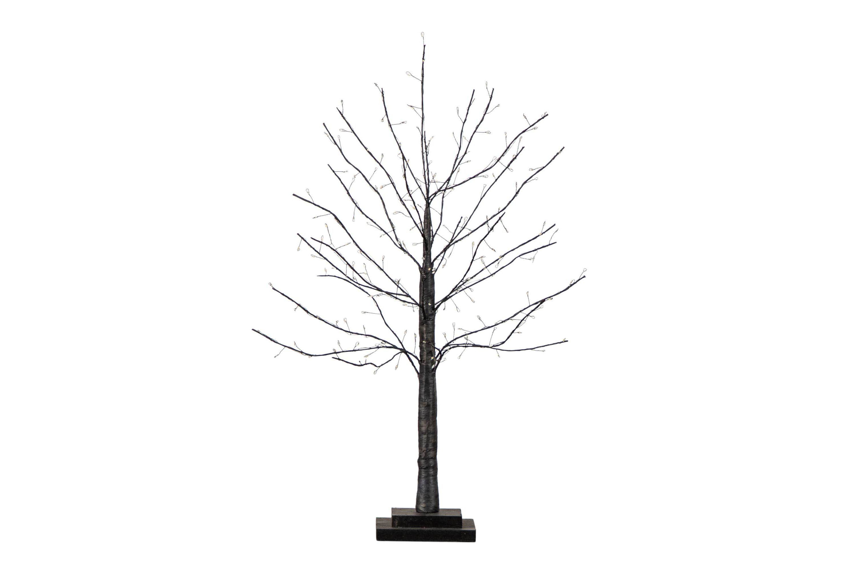 Nearly Natural 2-Foot Pre-Lit Artificial Halloween Black Twig Tree with ...