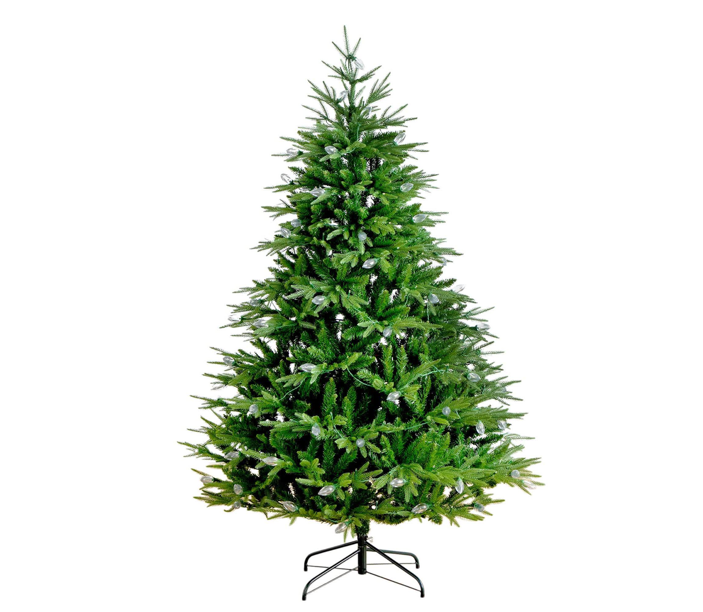 Nearly Natural 6-Foot Pre-Lit Artificial Luxembourg Pine Christmas Tree ...