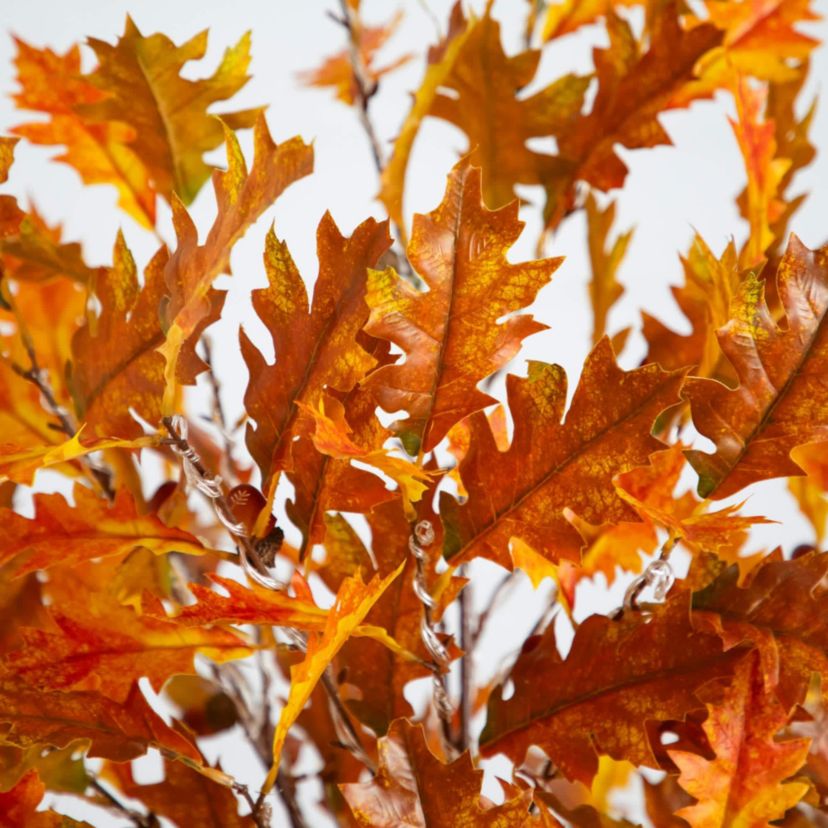 Nearly Natural 6-Foot Pre-Lit Burnt Orange Autumn Maple Artificial Fall ...