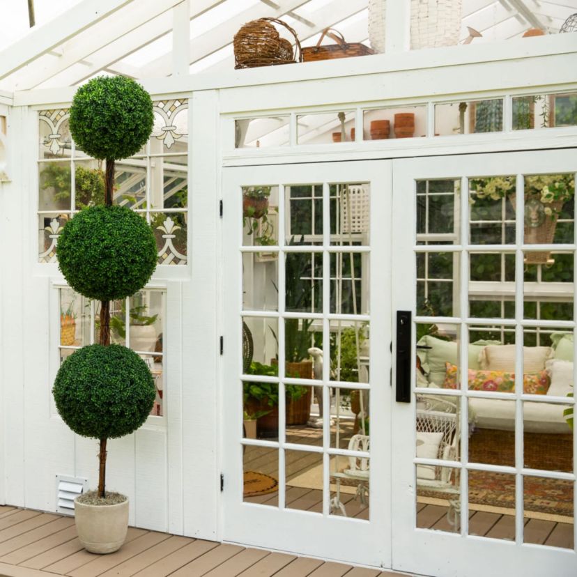 Nearly Natural 8-Foot UV Resistant Artificial Triple Ball Boxwood ...