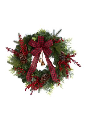Nearly Natural 20-Inch Olive Wreath | belk
