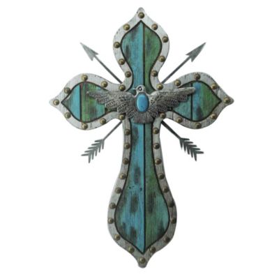 Paseo Road by HiEnd Accents Thunderbird Arrow Turquoise Cross Wall ...