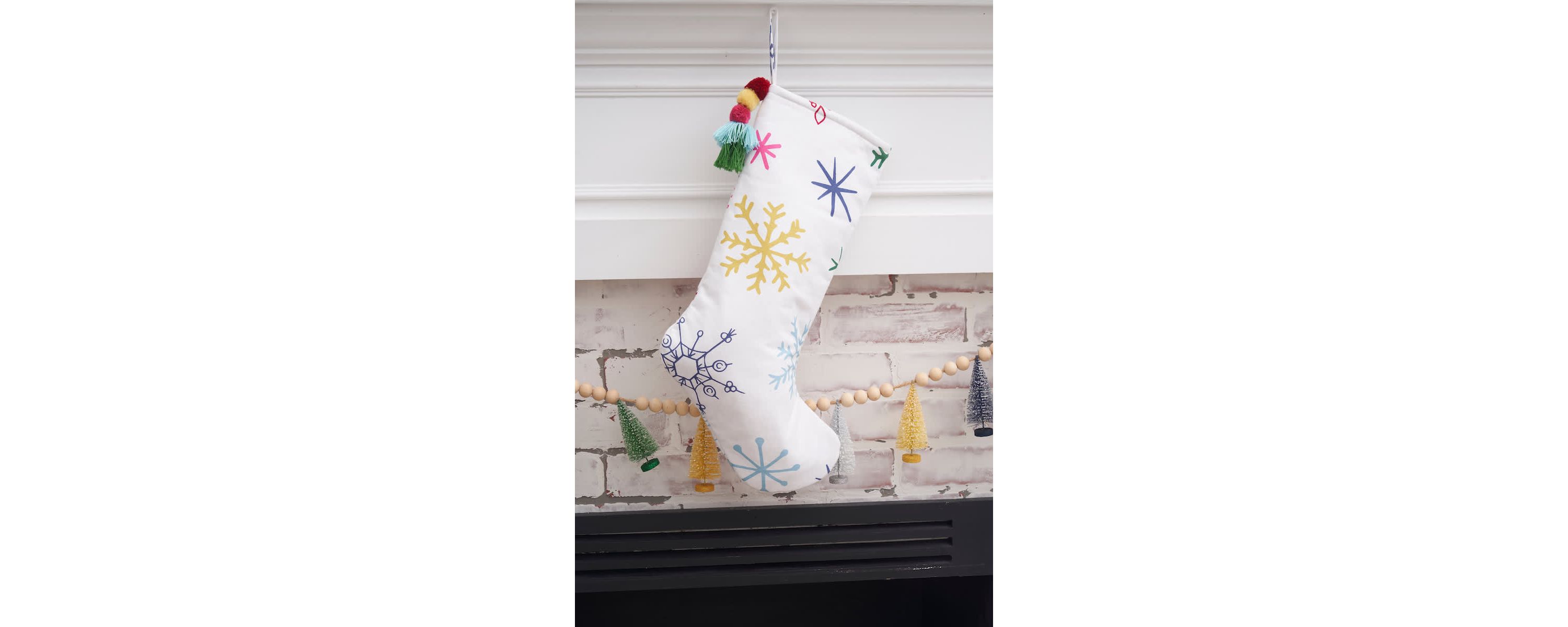 carol & frank Colorful Snowflake Stocking | Belk