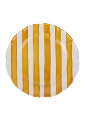 Vietri Yellow Stripe Dinner Plate | belk