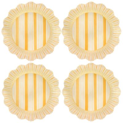 Juliska Cabana Stripe Melamine Dinner Plate Set/4 - Sunshine | belk