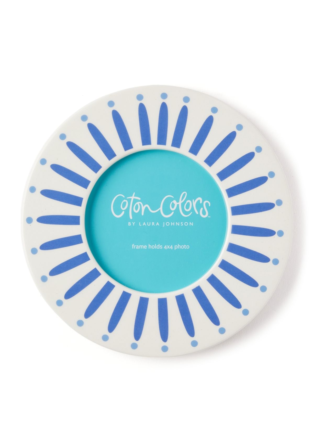 COTON COLORS Iris Blue Burst Round Frame | Belk