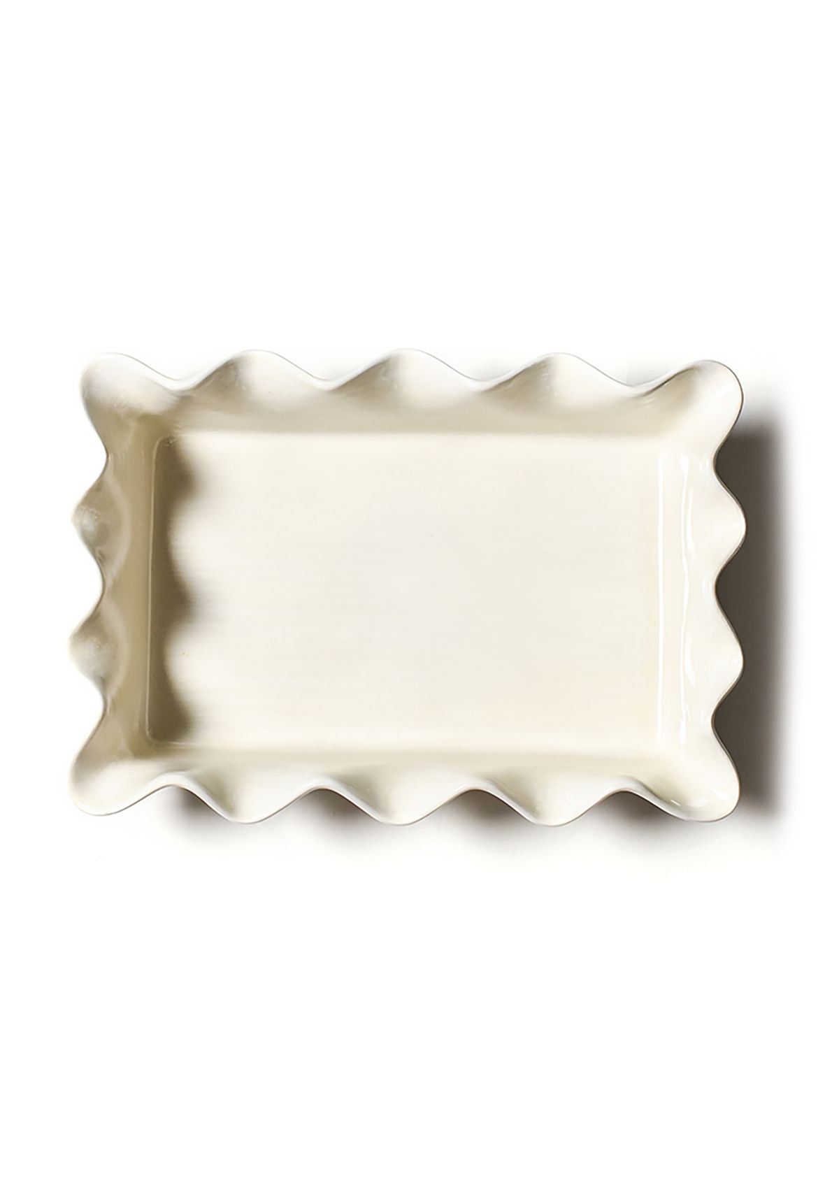 COTON COLORS Signature White 13" Ruffle Casserole Dish | Belk