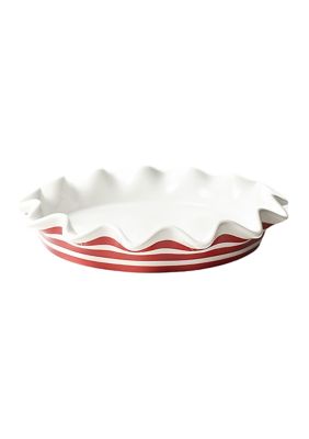 COTON COLORS Red Stripe 8" Ruffle Pie Dish | Belk
