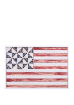 Patton Picture Geometric American Flag Wood Wall Art | belk