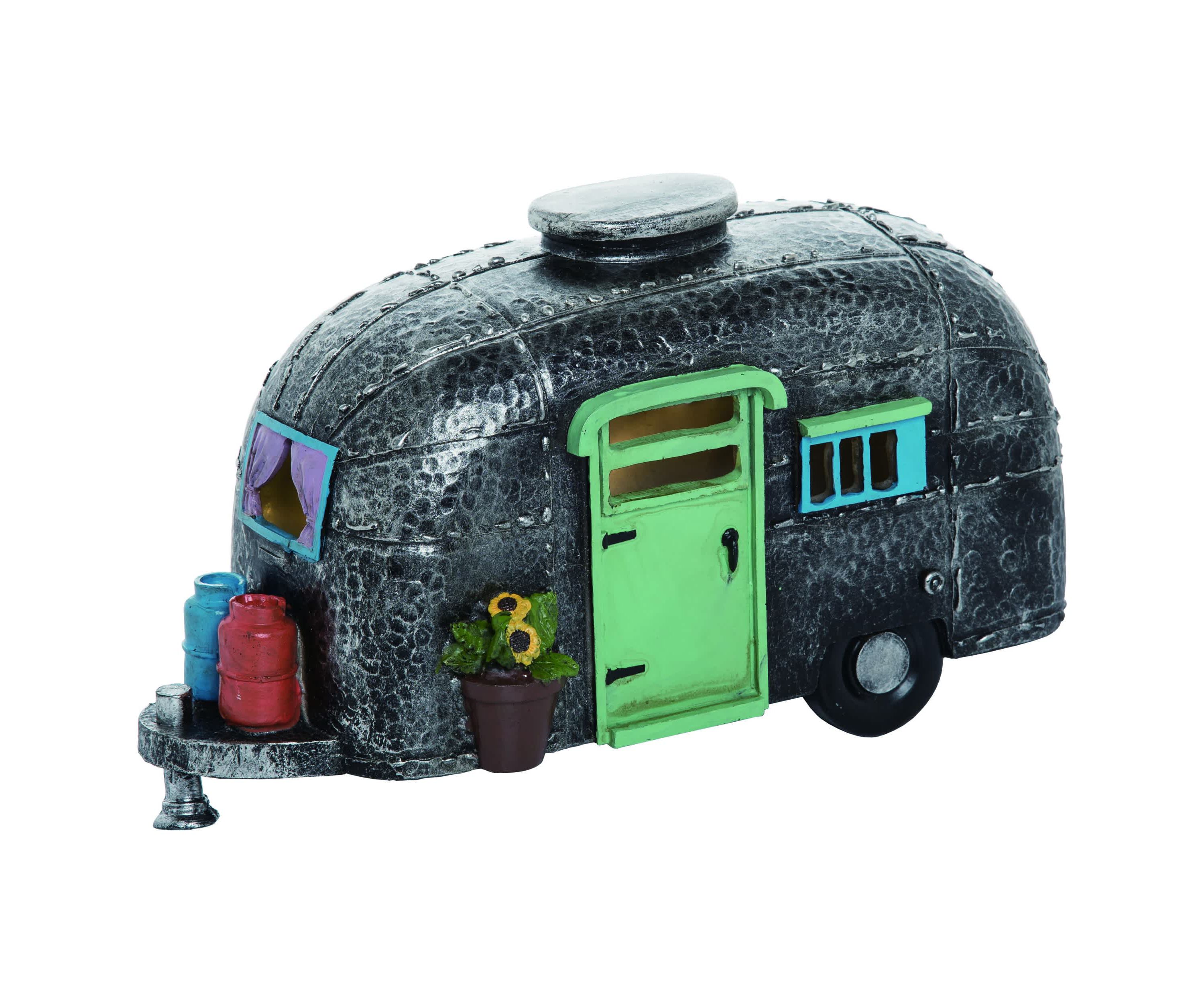Transpac Transpac Resin 10.25 in. Multicolor Spring Light Up Airstream ...