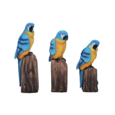 Transpac Transpac Resin 10 in. Multicolor Spring Tropical Birds on Tree ...