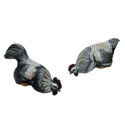 Transpac Transpac Resin Colorful Farmhouse Peeking Chicken Figurines ...