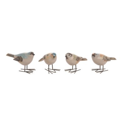 Transpac Transpac Resin Spring Standing Bird Set of 4 Spring Home ...