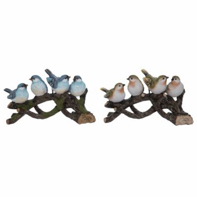 Transpac Transpac Resin Birds On Branch Set of 2 Spring Home ...