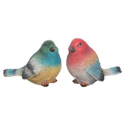 Transpac Transpac Large Resin Rainbow Bird Set of 2 Spring Home ...