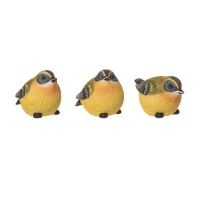 Transpac Transpac Small Resin Blue Streak Bird Set of 3 Spring Home ...