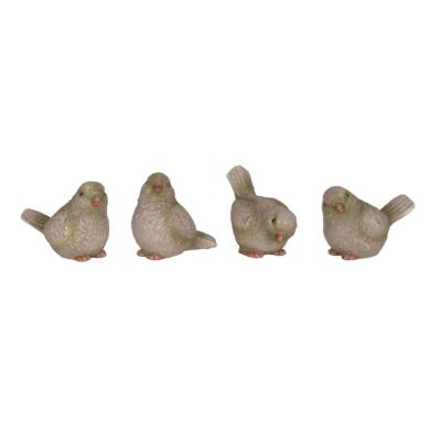 Transpac Transpac Small Resin Mossy Bird Set of 4 Spring Home ...