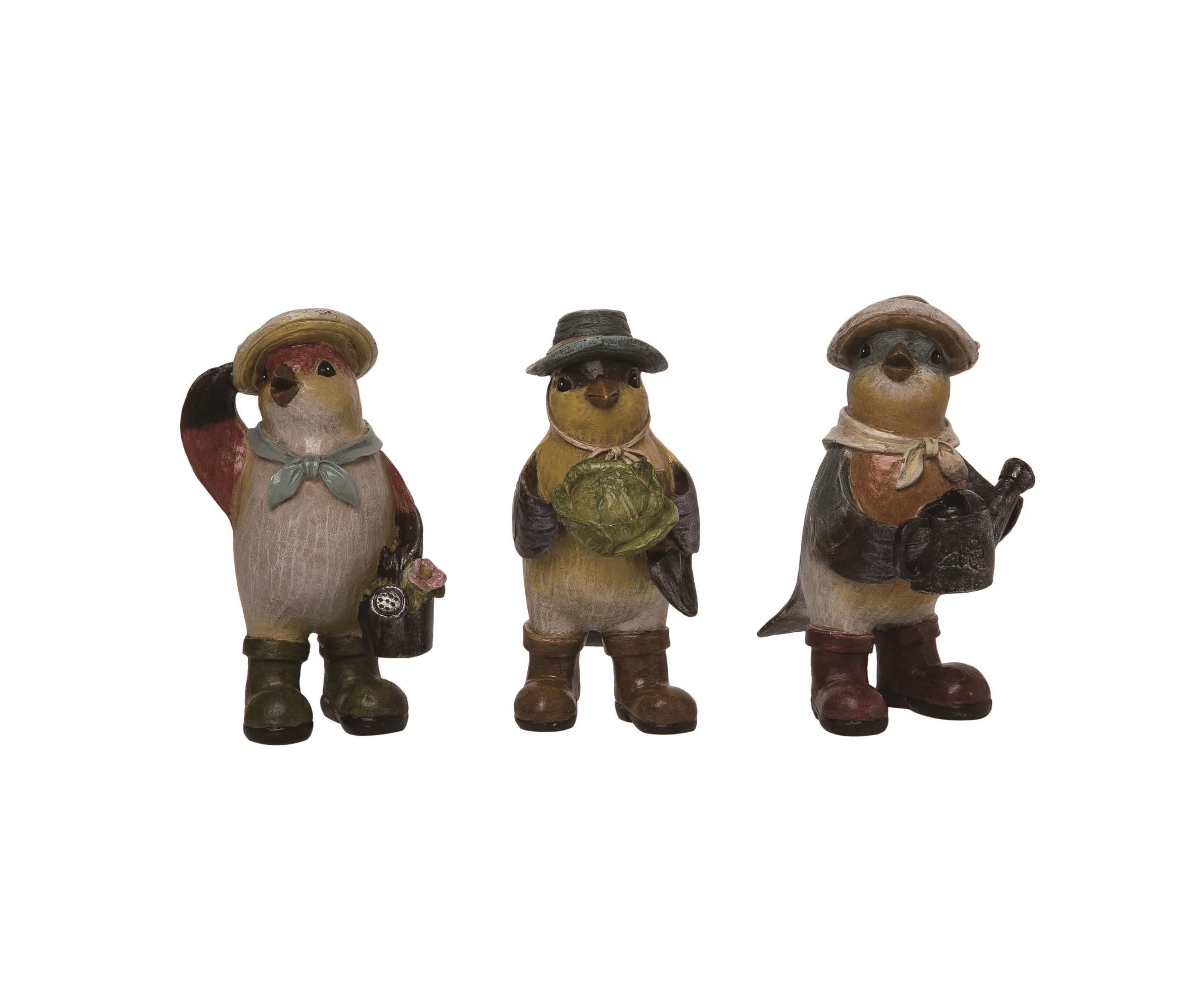 Transpac Transpac Resin Farmer Bird Set of 3 Spring Home Decorations | Belk