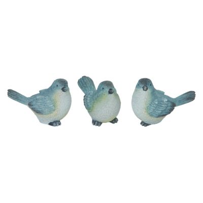 Transpac Transpac Small Resin Soft Grey Bird Set of 3 Spring Home ...