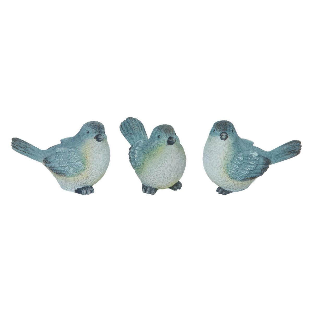 Transpac Transpac Small Resin Soft Grey Bird Set of 3 Spring Home ...