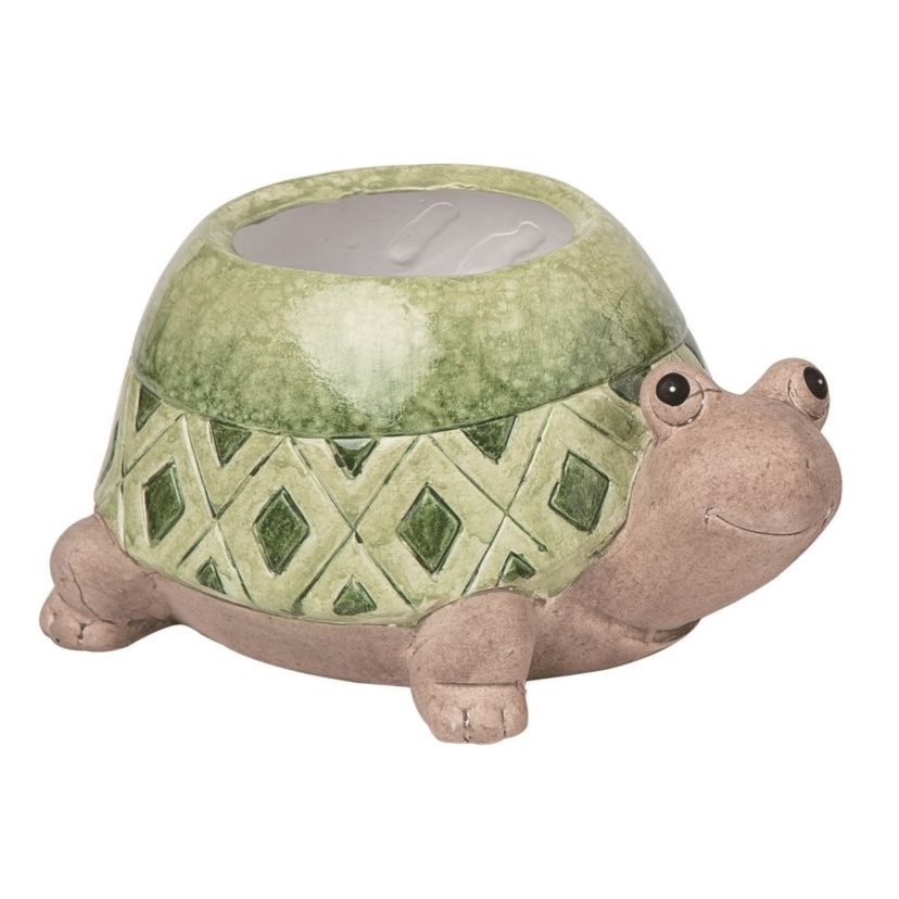 Transpac Transpac Terracotta 7.25" Green Spring Turtle Garden Critter ...