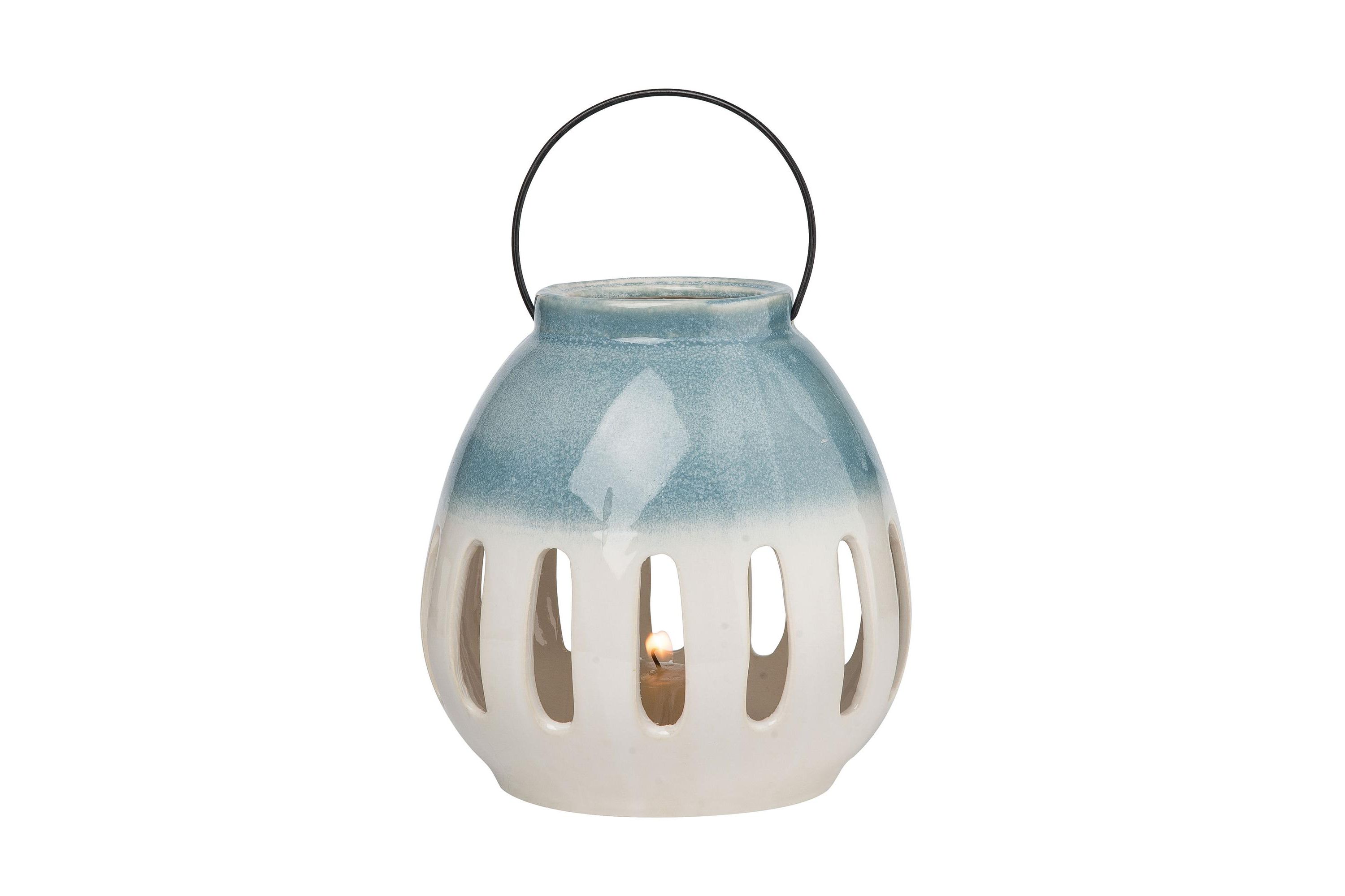 Transpac Transpac Ceramic 7.64 in. Multilcolor Everyday Ombre Lantern ...