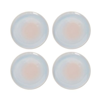 Transpac Transpac Ceramic 8" Sanctuary Reactive Glaze Plates Set of 4 ...