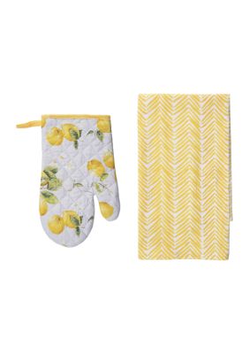 Transpac Transpac Cotton 27" Lemon Mitt And Tea Towel Set of 2 | belk