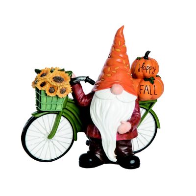 Transpac Transpac Fall Gnome Bicycle Decor Multicolored Resin | belk