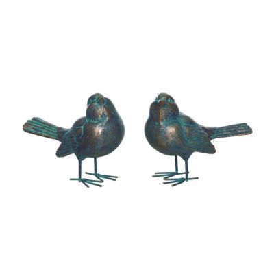 Transpac Transpac Resin Standing Patina Bird Set of 2 Spring Home ...