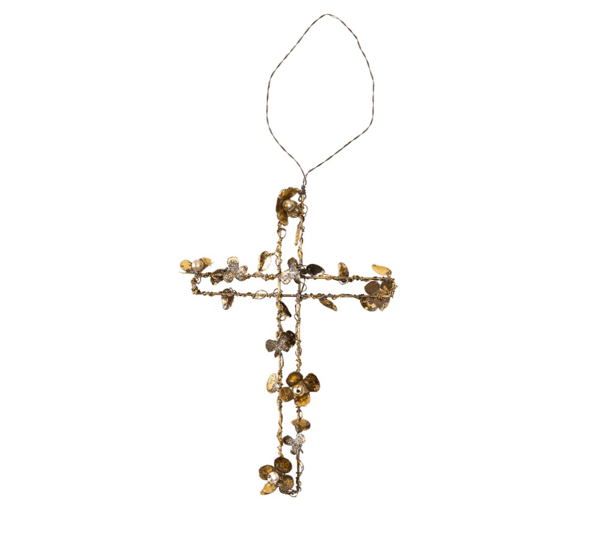 Transpac Transpac Wire Hanging Embellished Cross Home Decorations ...