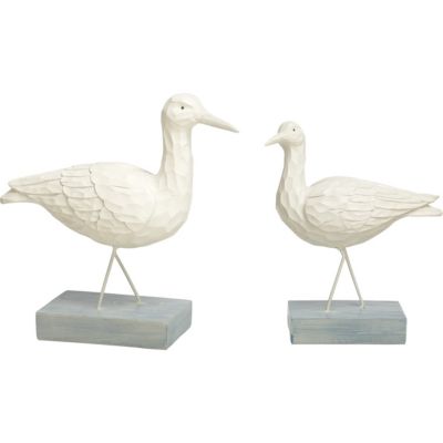 Transpac Transpac Resin 10 in. White Spring Shore Birds Set of 2 | belk