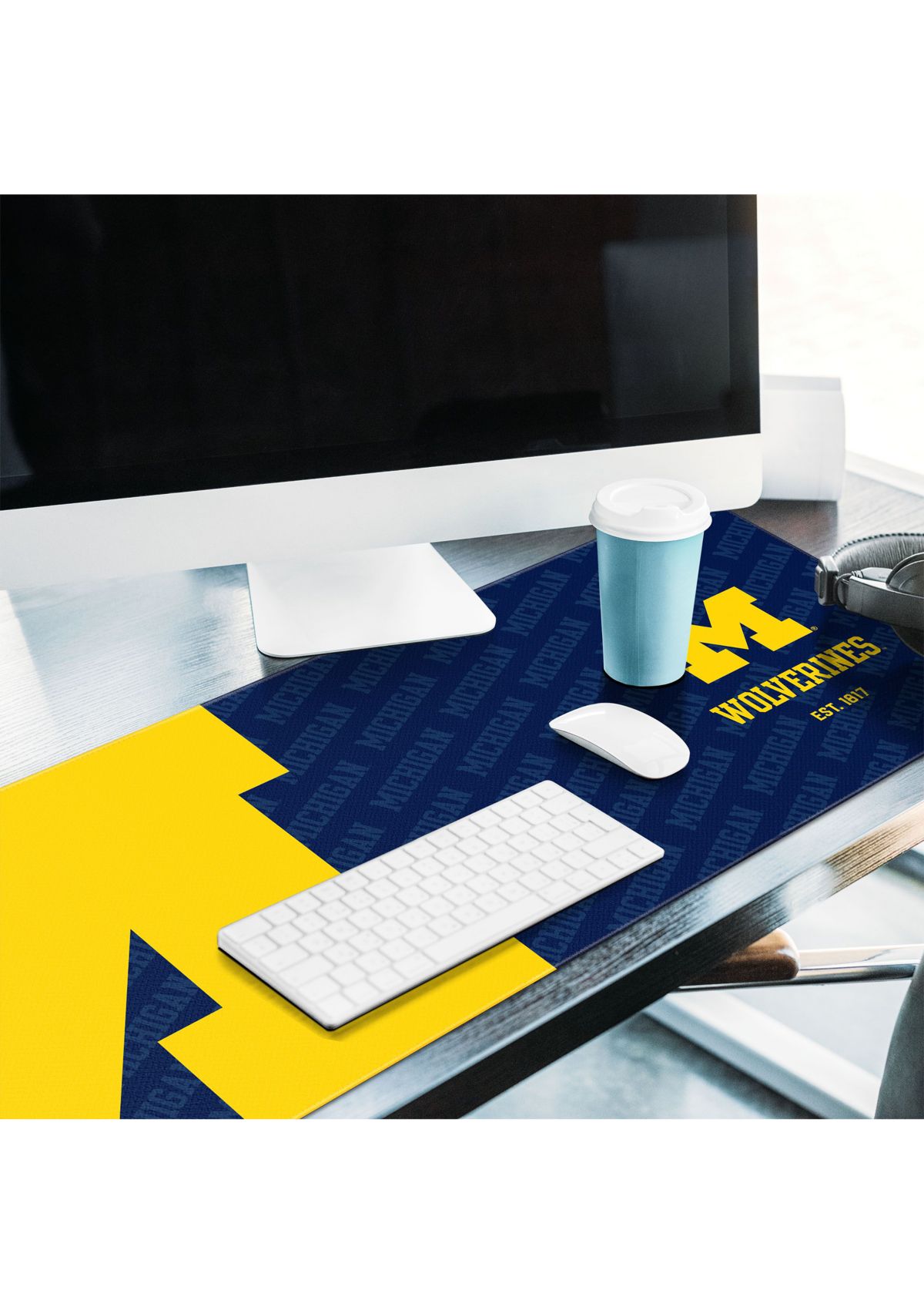 YouTheFan YouTheFan NCAA Michigan Wolverines Logo Series Desk Pad | Belk