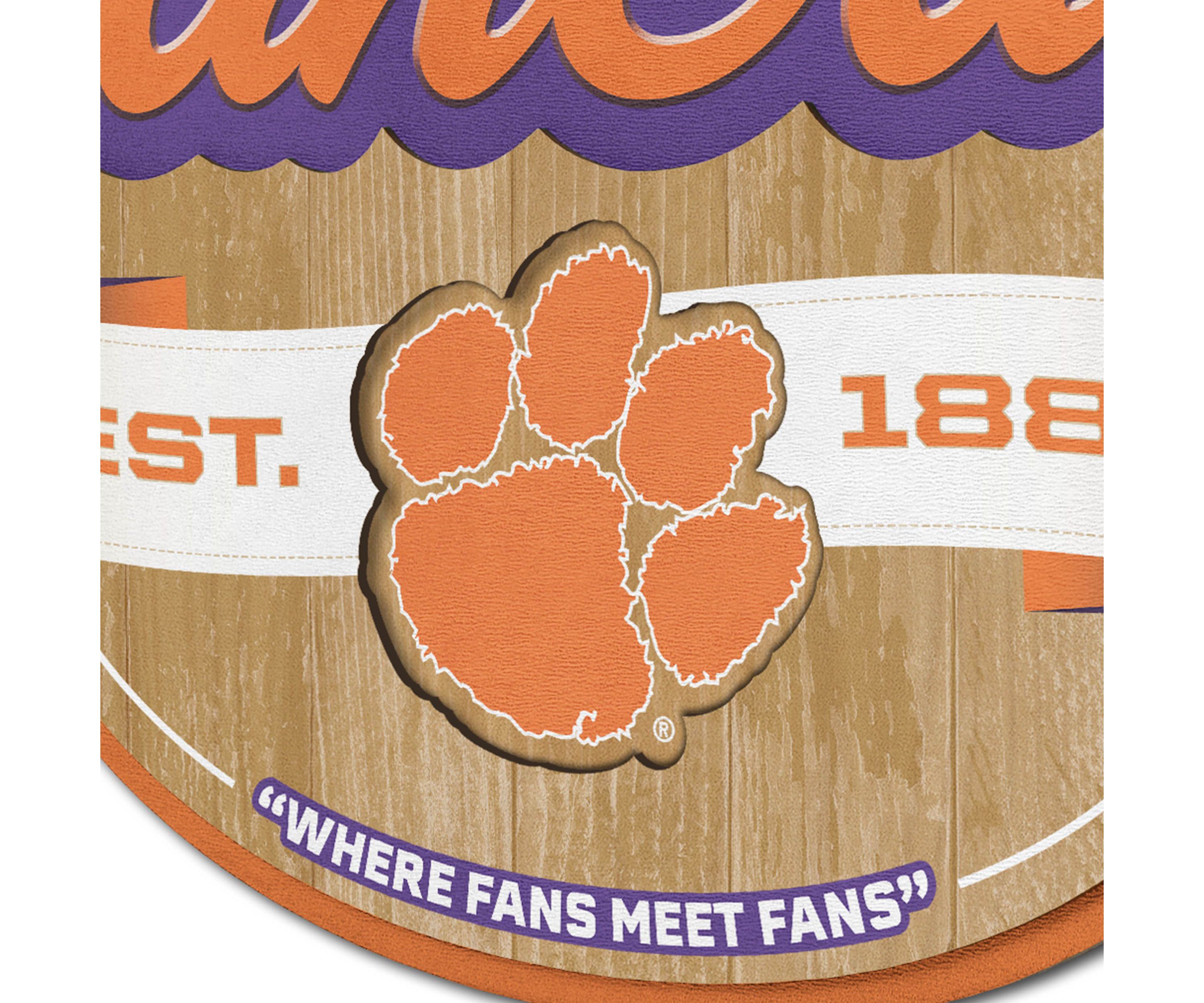 YouTheFan YouTheFan NCAA Clemson Tigers Fan Cave Sign | Belk