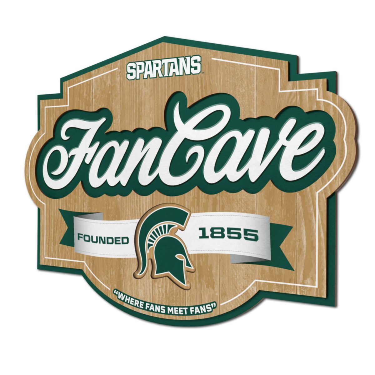 YouTheFan YouTheFan NCAA Michigan State Spartans Fan Cave Sign | Belk