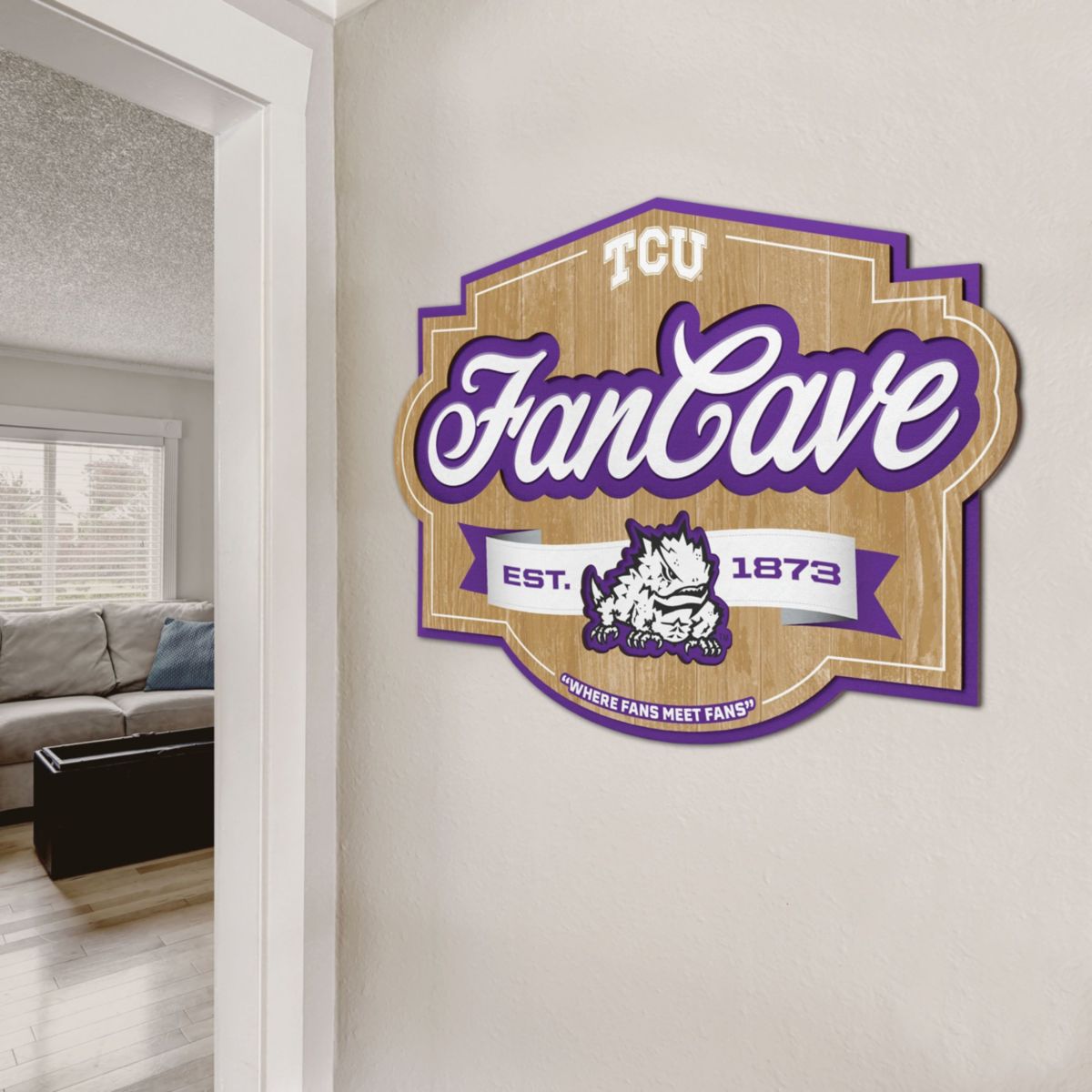 YouTheFan YouTheFan NCAA TCU Horned Frogs Fan Cave Sign | Belk