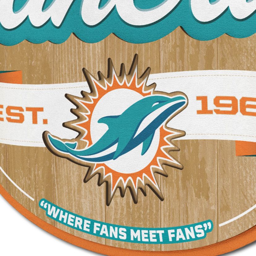 YouTheFan YouTheFan NFL Miami Dolphins Fan Cave Sign | Belk