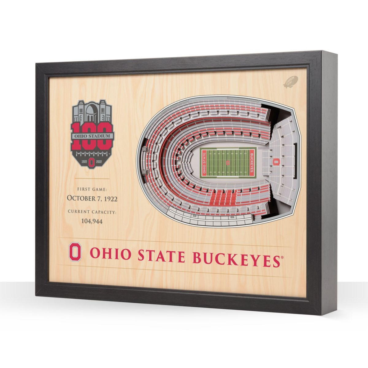 YouTheFan YouTheFan NCAA Ohio State Buckeyes 100th 25-Layer ...